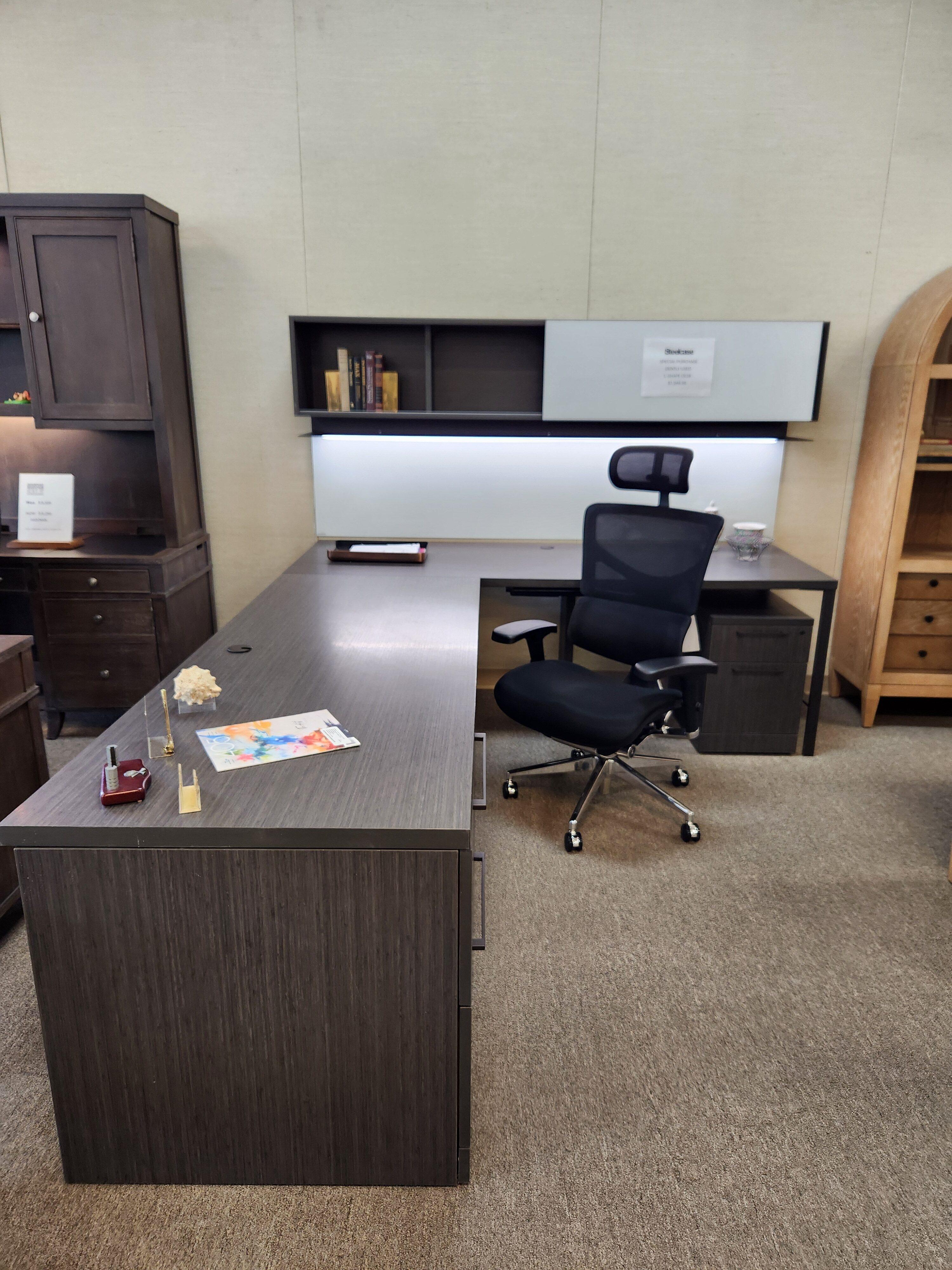 Steelcase L-desk with hutch - gently used - ABC Furniture